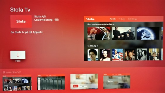 Stofa klar på Apple TV - Se videodemo her