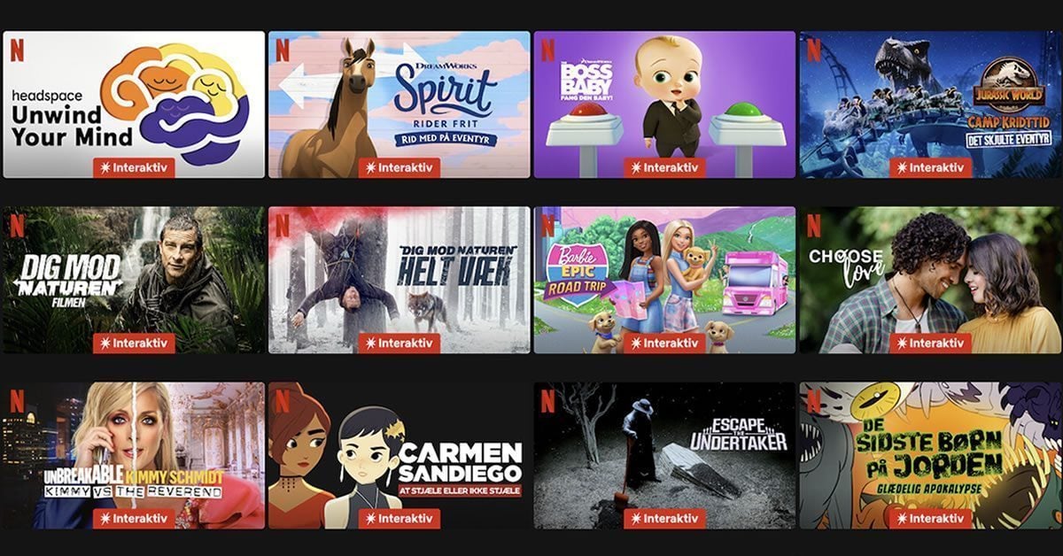 Netflix fjerner interaktive titler fra 1. december